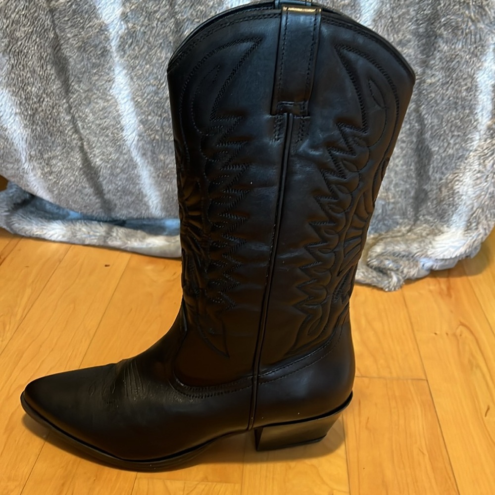 Vagabond Shoemakers Emily Black Leather Cowboy Boot, … - Gem